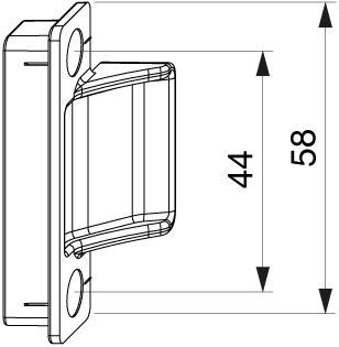 Cerniera centrale MAICO a scomparsa PVC parte anta argento
