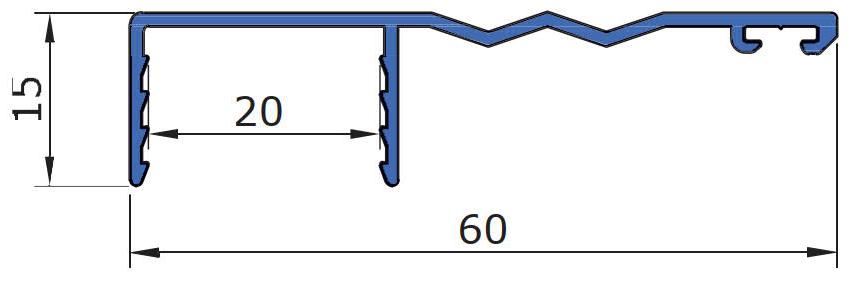 Profilo EUROPROFILI modello AL9826 per falso telaio in alluminio finit