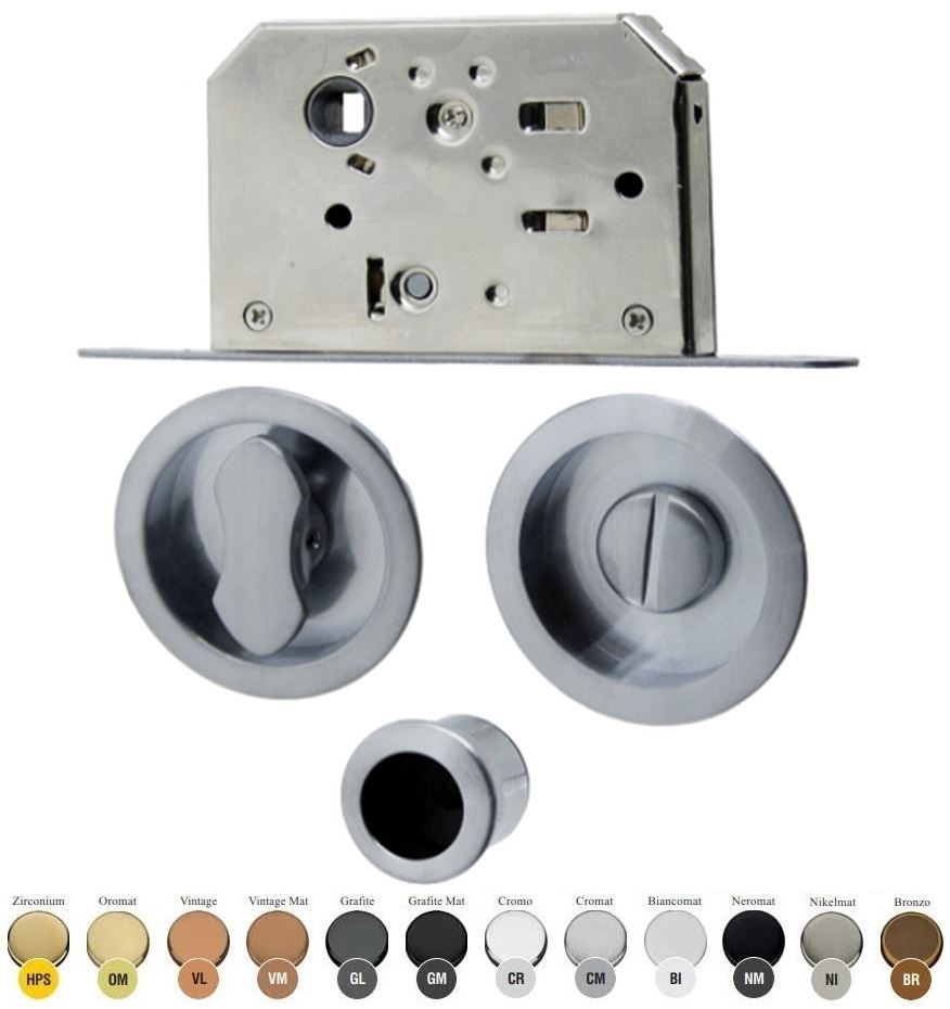 Kit maniglia incasso COLOMBO modello OPEN per serramento con nottolino